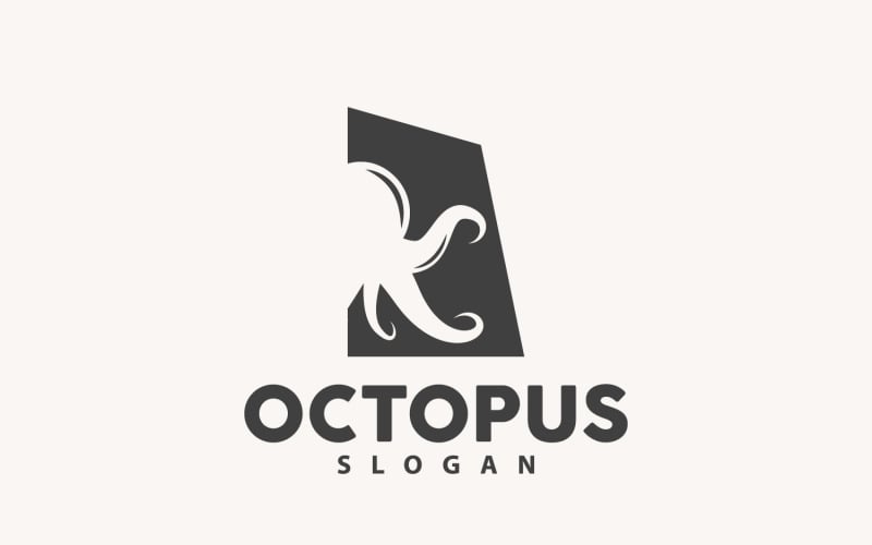 Octopus Logo Old Retro Vintage DesignV16 - TemplateMonster