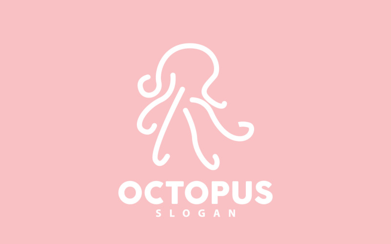 Octopus Logo Old Retro Vintage DesignV18 - TemplateMonster