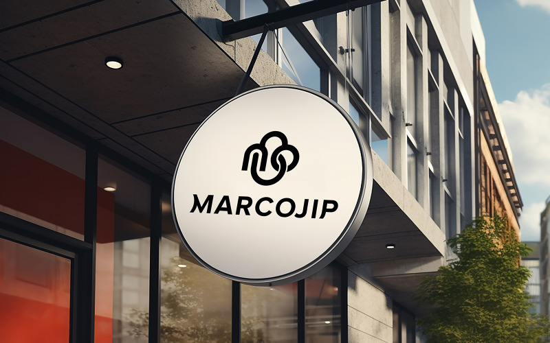 Outdoor business sign mock-up psd #407262 - TemplateMonster