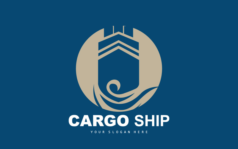 Cargo Ship Logo Fast Cargo ShipV6 #407363 - TemplateMonster