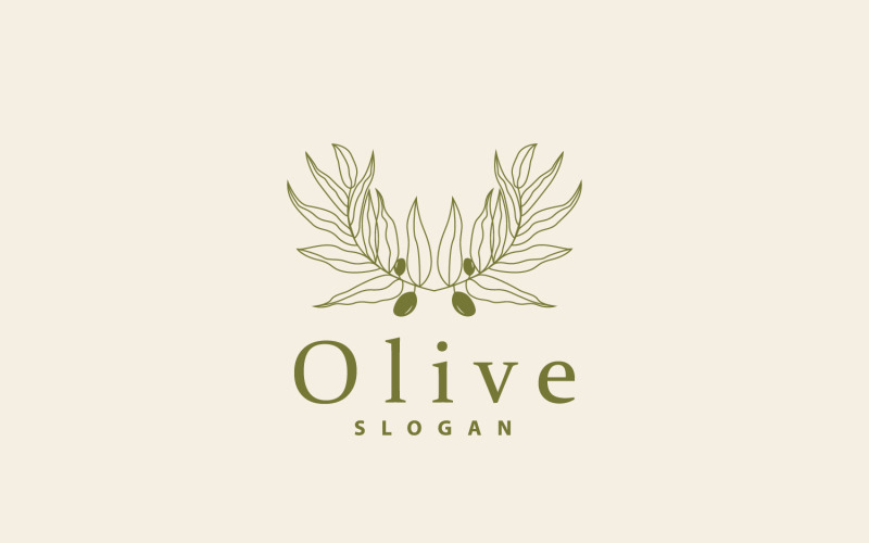 Olive Oil Logo Olive Leaf PlantV11 #407424 - TemplateMonster