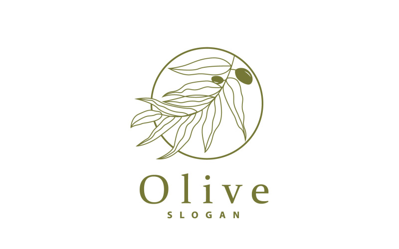 Olive Oil Logo Olive Leaf PlantV37 #407450 - TemplateMonster
