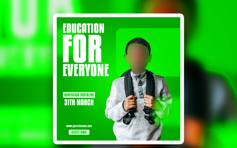 Admission Educational Advertisement Square psd design