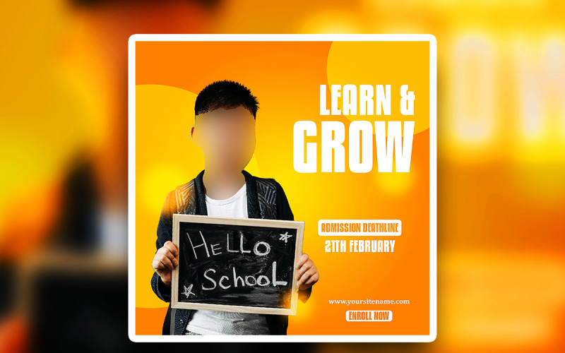 Premium Learning Educational Advertisement Square psd design