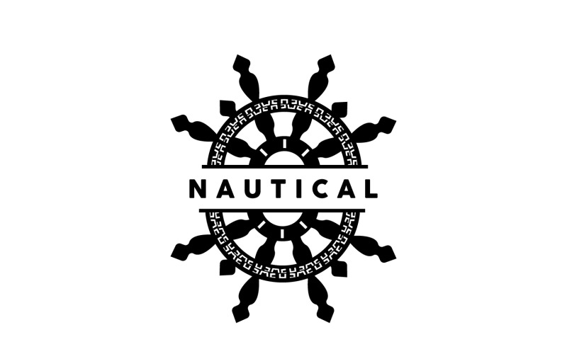 Logo du navire vecteur maritime nautique SimpleV10