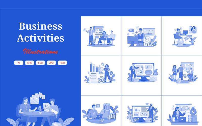 M713_Business Activities Illustration Pack - TemplateMonster
