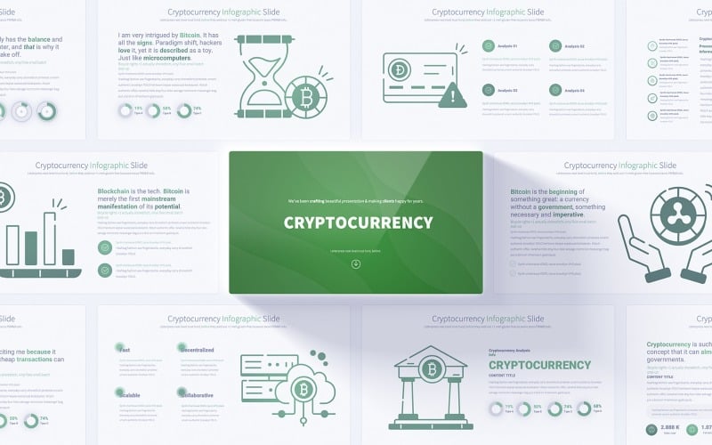 Cryptocurrency PowerPoint Presentation - TemplateMonster