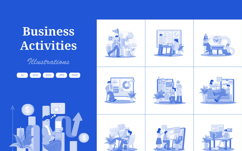 M678_ Business Activities Illustration Pack 1