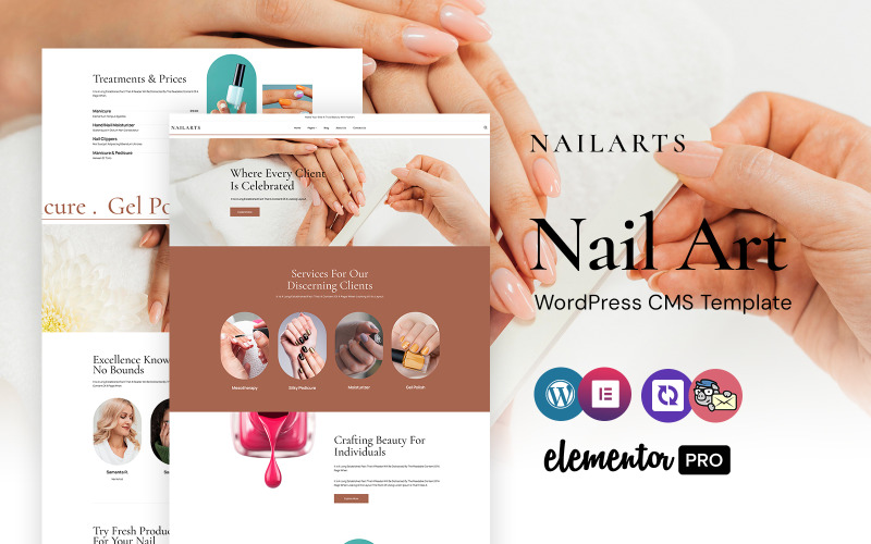 Nail Salon Website Templates - 94 Best Nail Art Design Shop Web Themes
