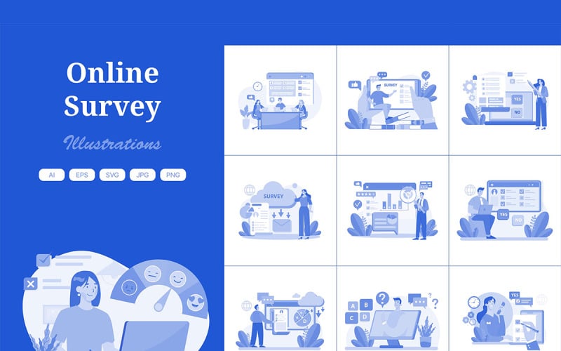 M647_ Online Survey Illustration Pack 1 - TemplateMonster