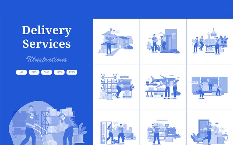 M585_ Delivery Services Illustration Pack 2 - TemplateMonster