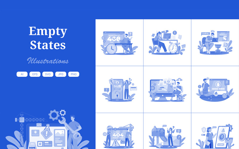 M597_ Empty States Illustration Pack 4 - TemplateMonster