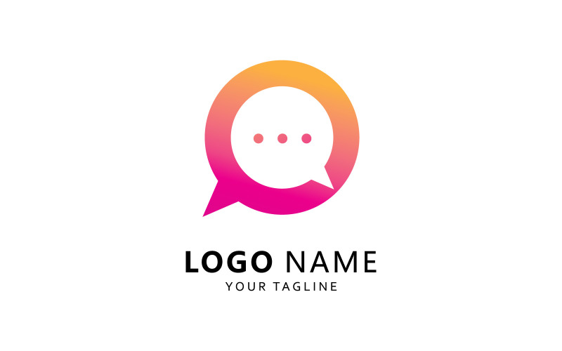 Bubble chat message logo template V 6 - TemplateMonster