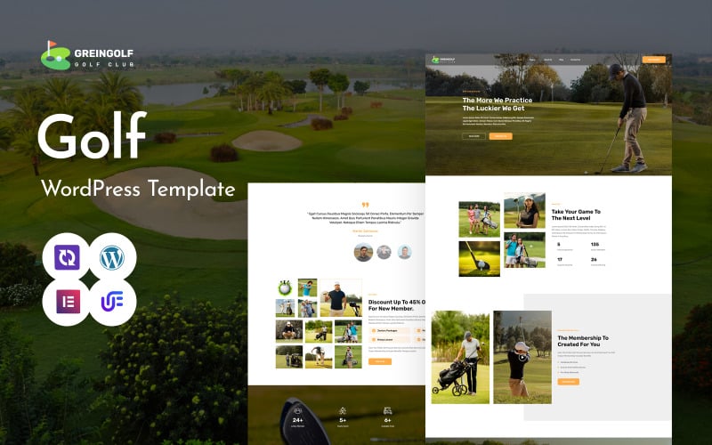 Gaolf - Golf Club And Course WordPress Elementor Theme