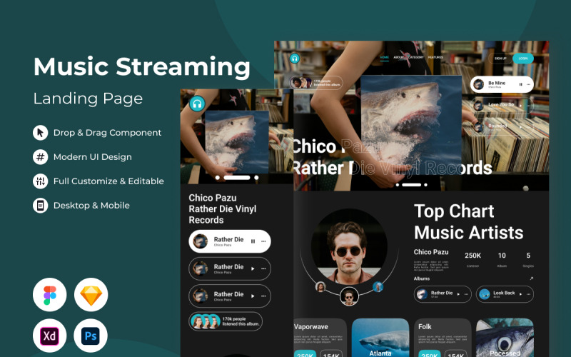 Pulse Play - Music Streaming Landing Page V2