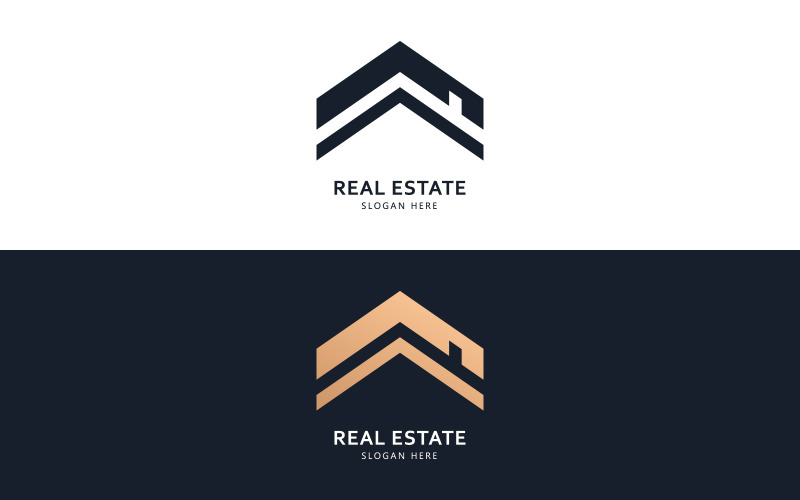 Emlak logosu ve simge tasarım konsepti V5 - TemplateMonster