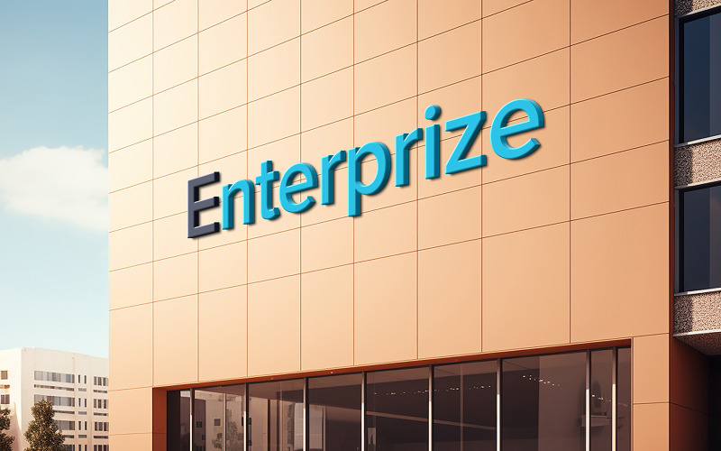 Facade sign building logo mockup design psd - TemplateMonster