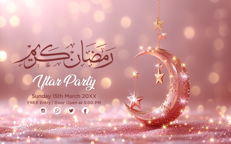 Ramadan Iftar Party Banner Design Template 80