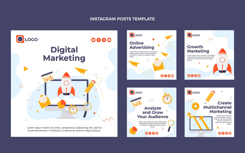 Digital Marketing Social Media Template Bundles