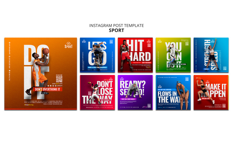 Sports Social Media Post Template Bundles - TemplateMonster