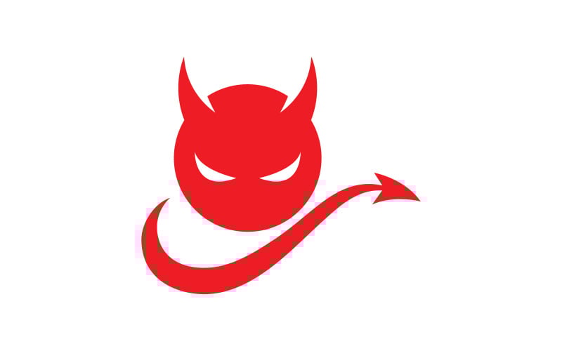 Red devil logo vector icon template V3 - TemplateMonster