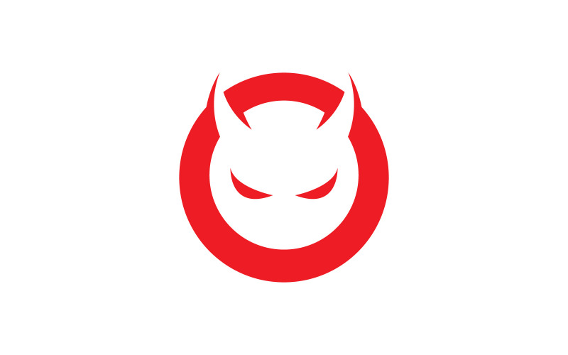 Red devil logo vector icon template V4 - TemplateMonster