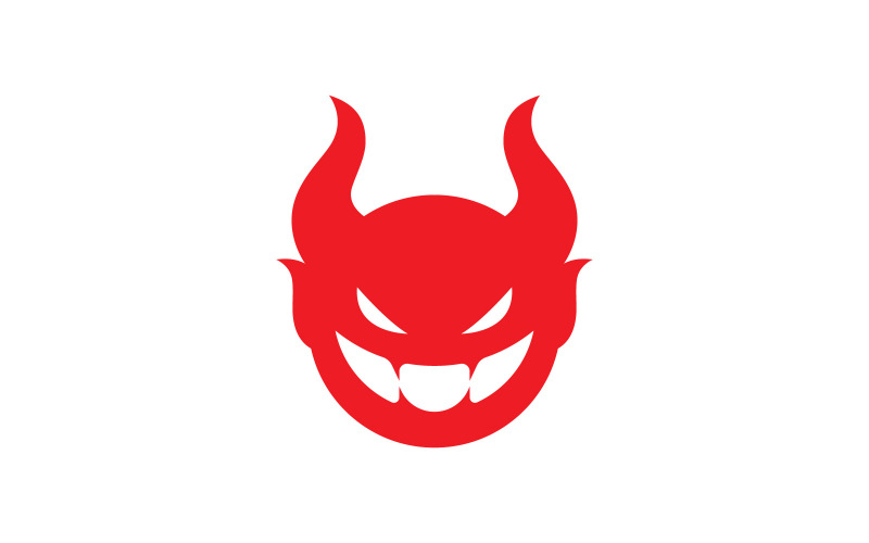 Red devil logo vector icon template V6 - TemplateMonster