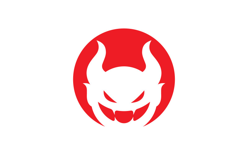 Red devil logo vector icon template V7 - TemplateMonster