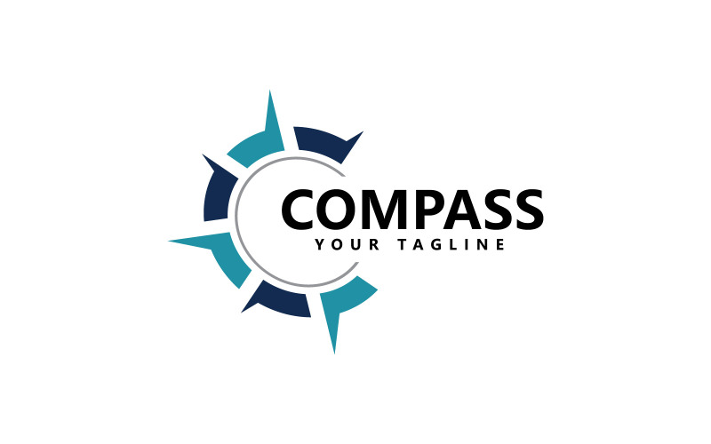 Kompass logotyp ikon vektor mall design V2 - TemplateMonster