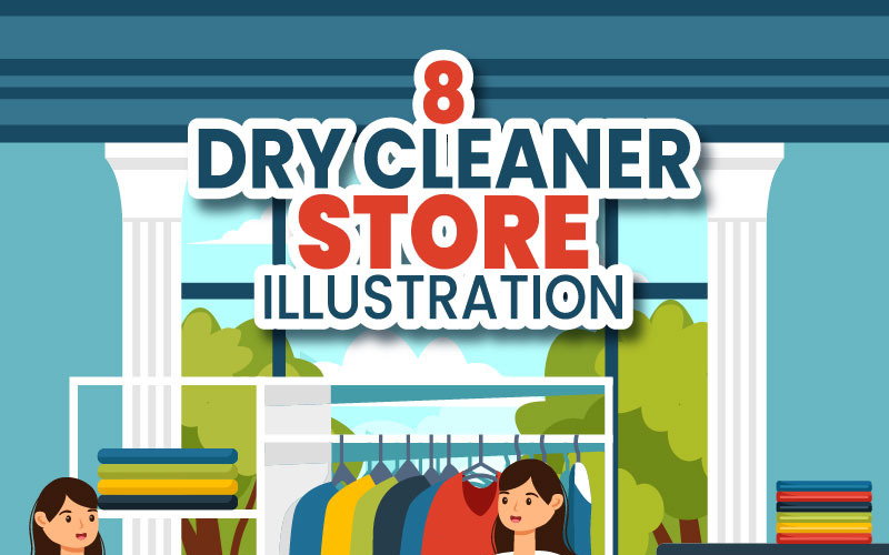 8 Dry Cleaner Store Illustration #411012 - TemplateMonster