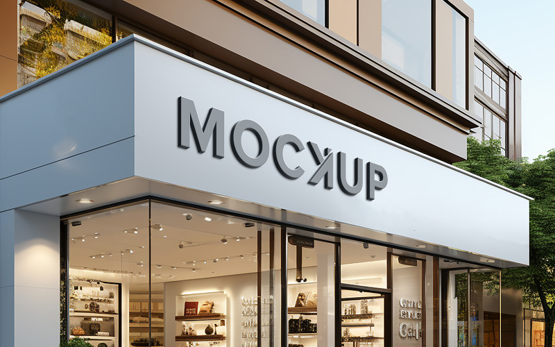 Company branding logo mockup psd front sign mockup 3d realistic