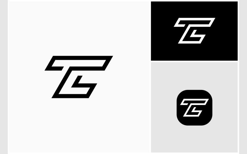 Harf TC CT Baş Harfleri Monogram Logo - TemplateMonster