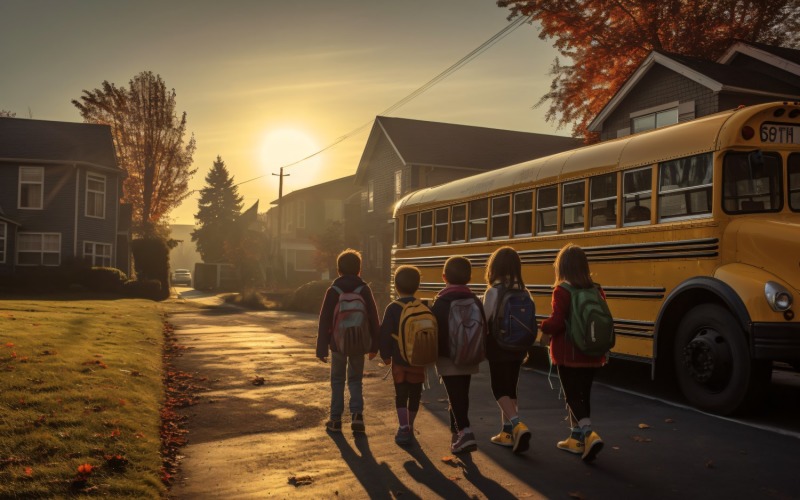 School Rush Kids, Backpacks, and Bus Rides 24