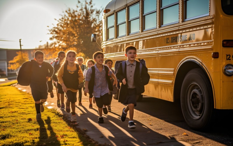 School Rush Kids, Backpacks, and Bus Rides 76