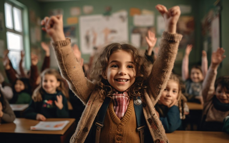 Back to School Joy Student Embrace Learning Journey 141