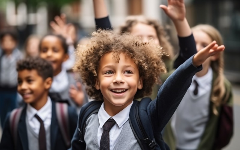 Back to School Joy Student Embrace Learning Journey 152