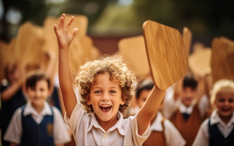 Back to School Joy Student Embrace Learning Journey 162