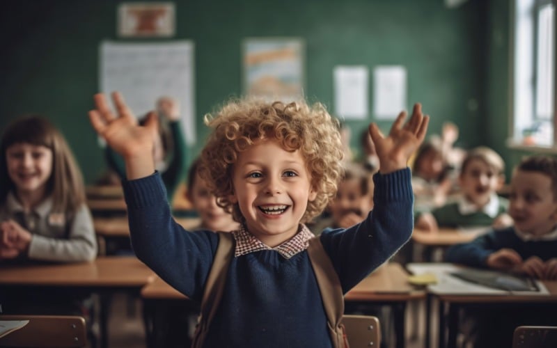 Back to School Joy Student Embrace Learning Journey 166