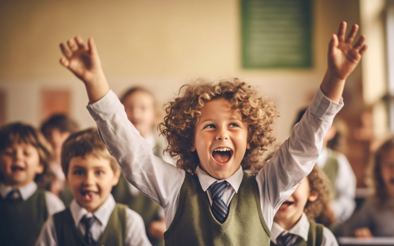 Back to School Joy Student Embrace Learning Journey 168