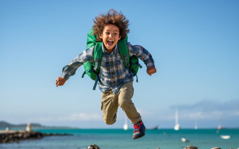 Exciting Back to School Kids running for Class Adventure 259