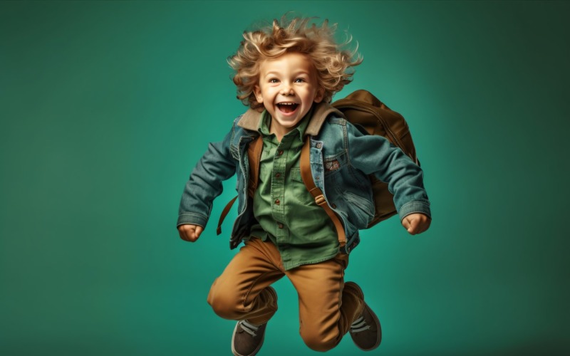 Exciting Back to School Kids running for Class Adventure 261