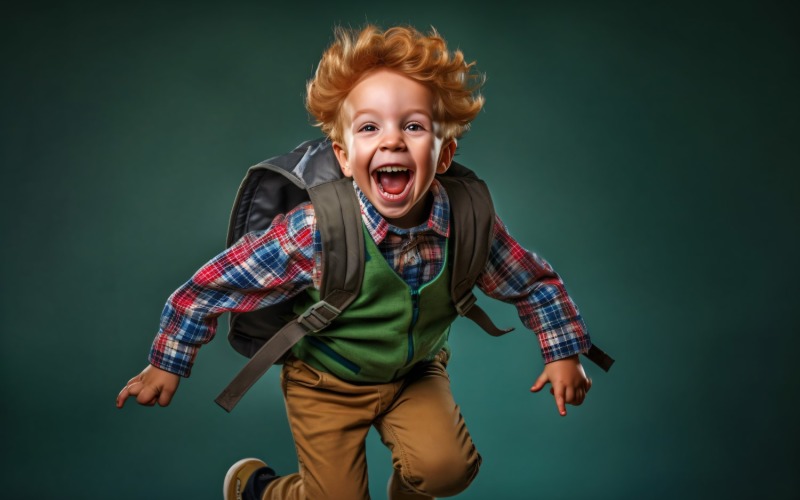 Exciting Back to School Kids running for Class Adventure 262