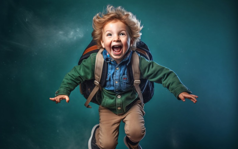 Exciting Back to School Kids running for Class Adventure 263