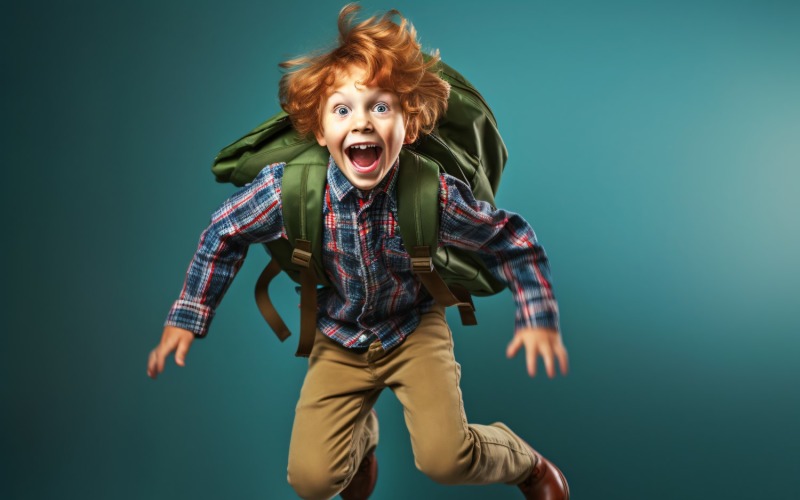 Exciting Back to School Kids running for Class Adventure 265