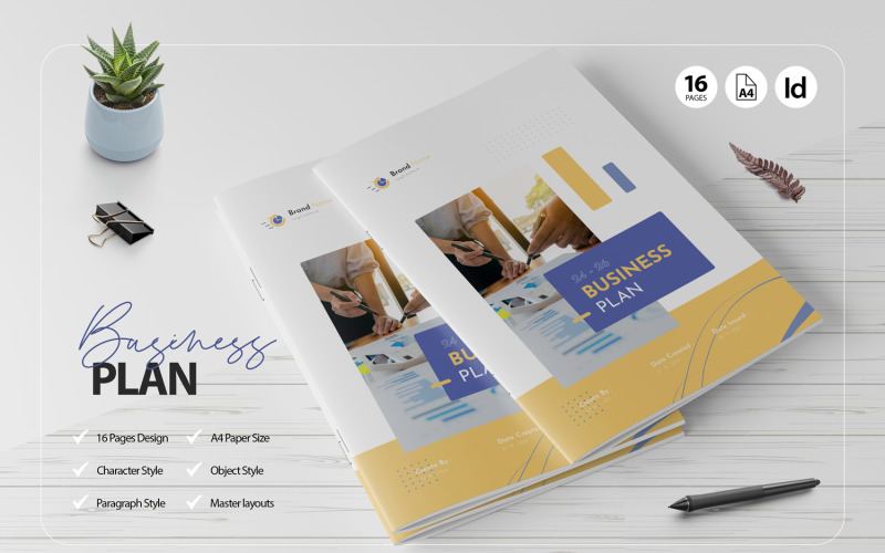 Business Plan Brochure Design Template - TemplateMonster