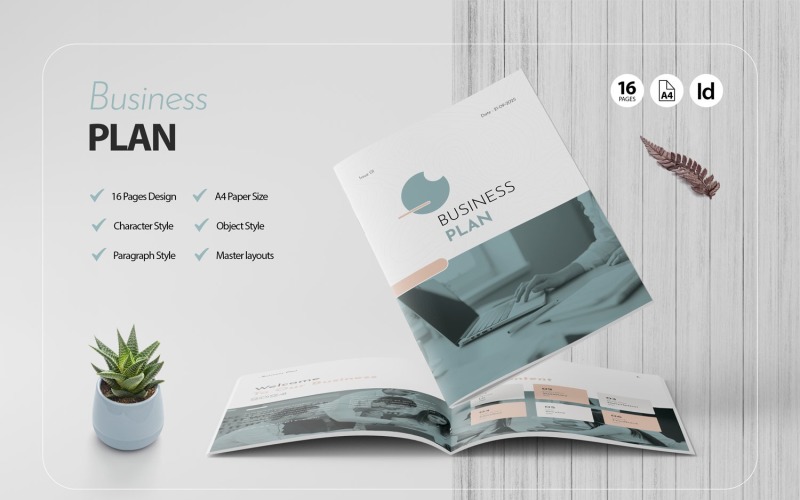 Business Plan Brochure Template #412475 - TemplateMonster