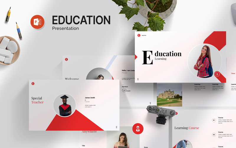 Modèle PowerPoint d'éducation Design épuré 2025