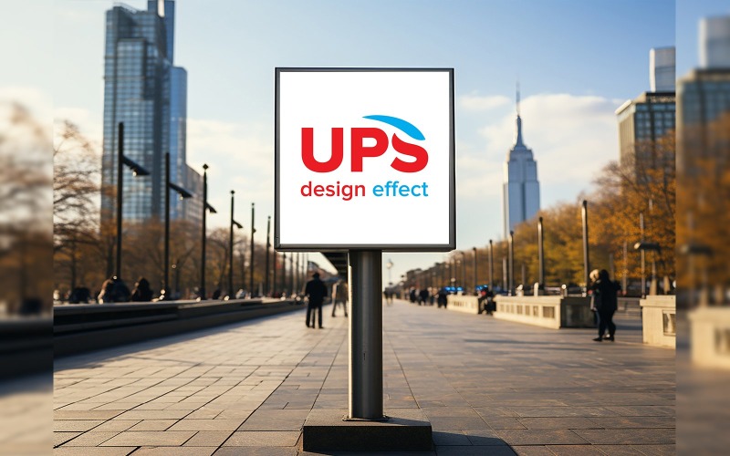 Square sign board mockup psd #412821 - TemplateMonster