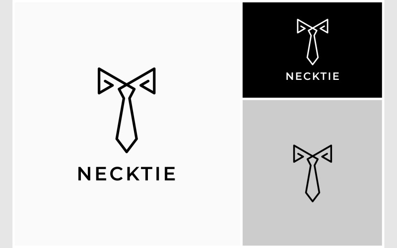 Gravata Logo Bow Tie Logo Illustration Flat Design TemplateMonster