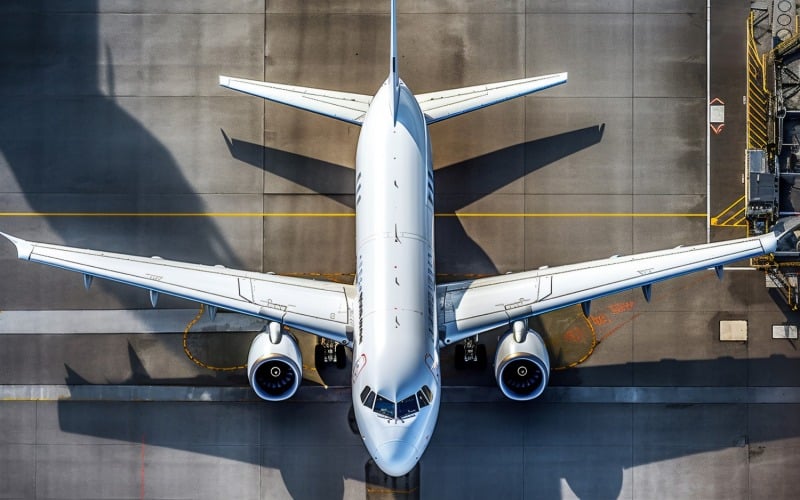 Airbus Top view stock photography 03 - TemplateMonster